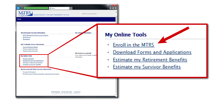 Enroll in the MTRS - MTRS
