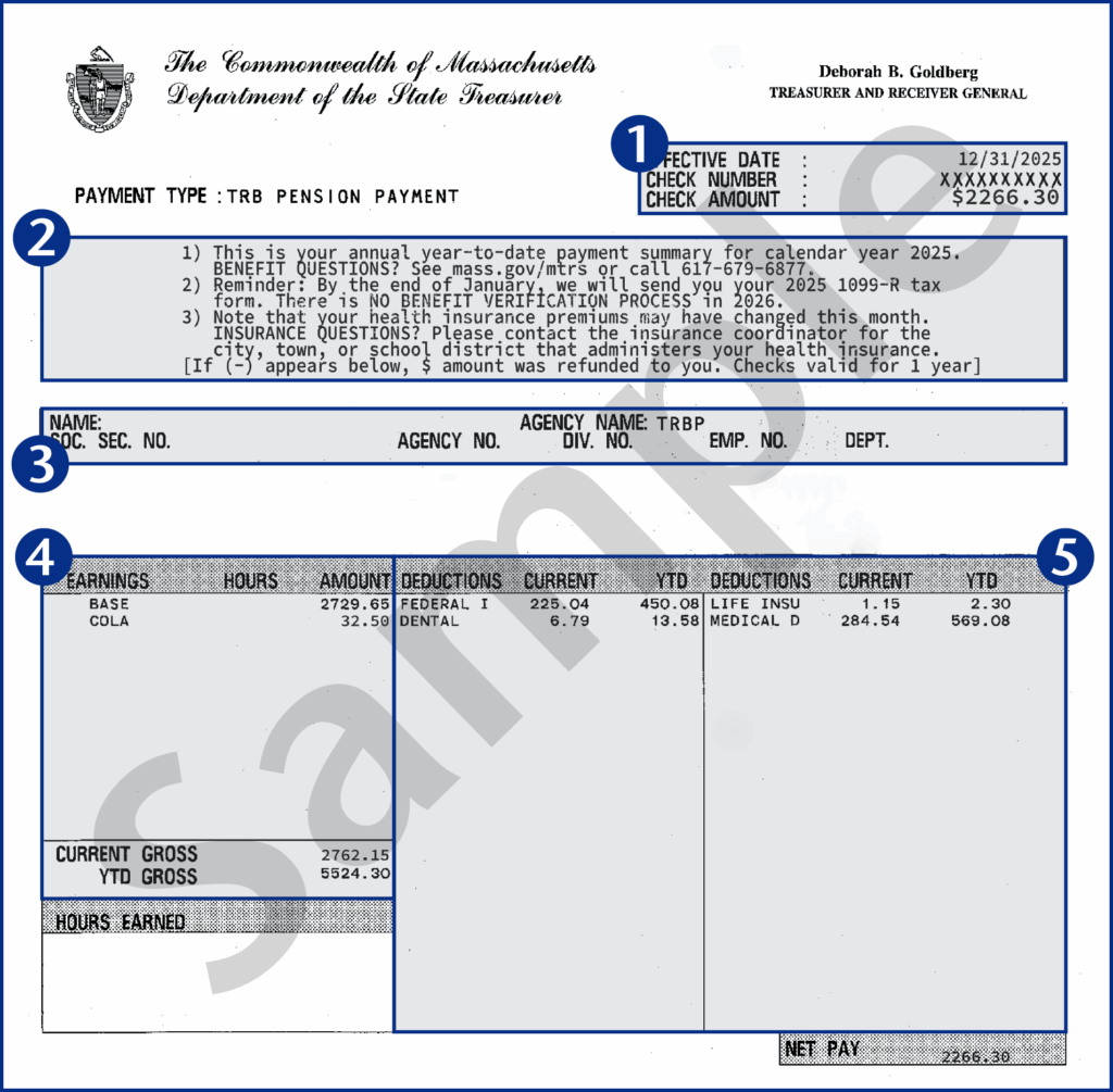 How to read your check or direct deposit statement - MTRS