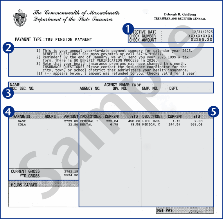 How to read your check or direct deposit statement - MTRS